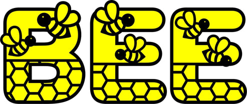 Bee Themed Wall Letters - 15cm, 20cm, 30cm Heights – Webster Enterprises