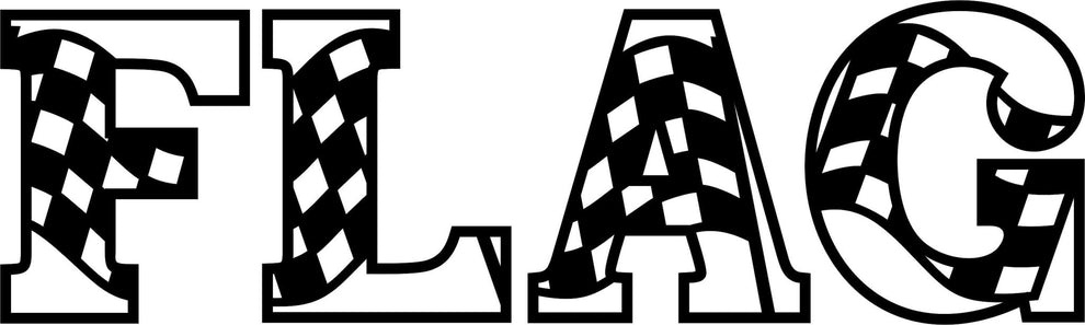 Checkered Flag Themed Wall Letters for Racing Fans – Webster Enterprises