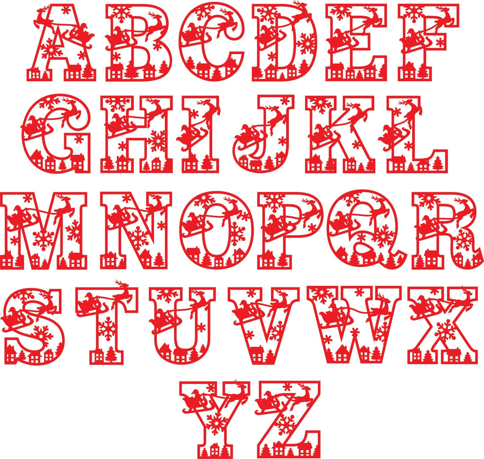 Layered Christmas Letters - Festive Holiday Decor – Webster Enterprises