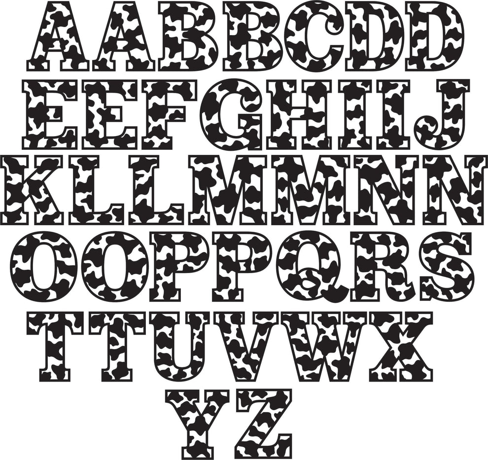 Cowprint Themed Wall Letters for Farmhouse Décor – Webster Enterprises