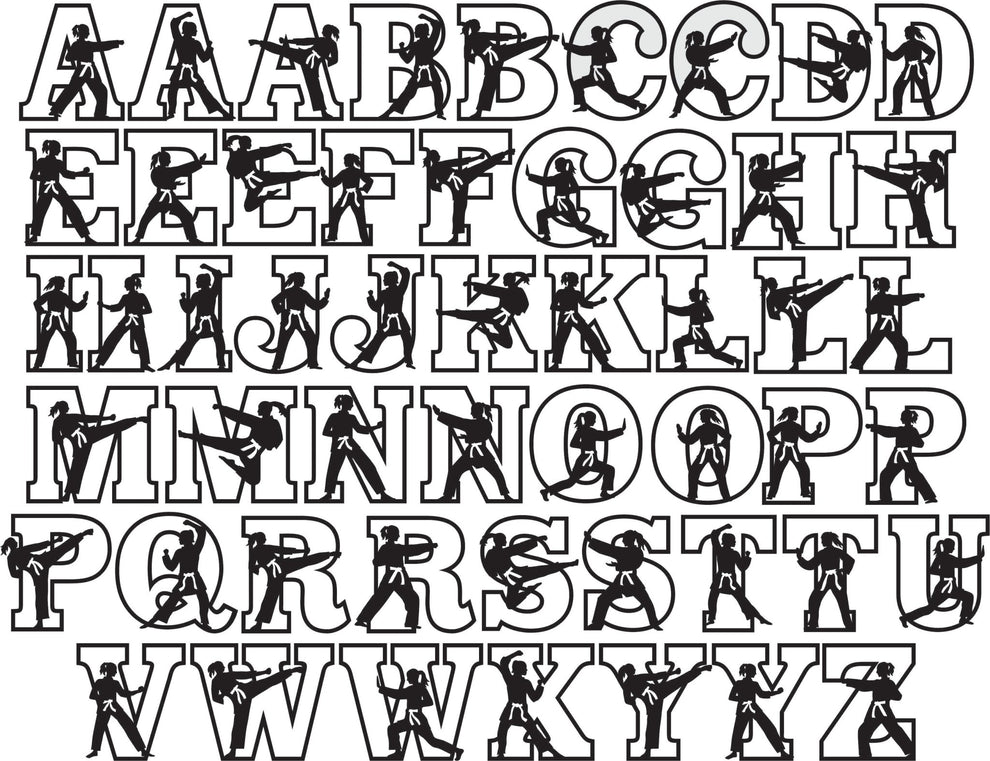 Martial Arts Themed Wall Letters - Strength, Focus, Tradition – Webster ...
