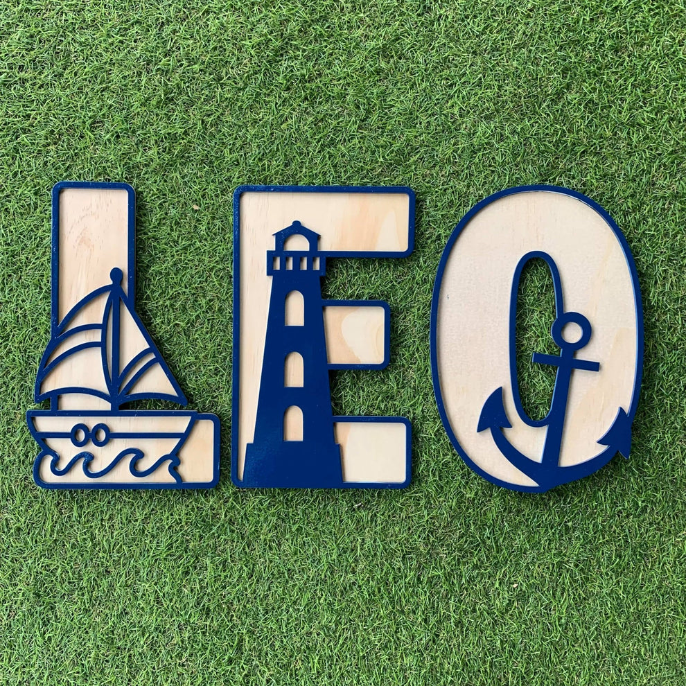 Nautical Seas Themed Wall Letters for Ocean Lovers – Webster Enterprises