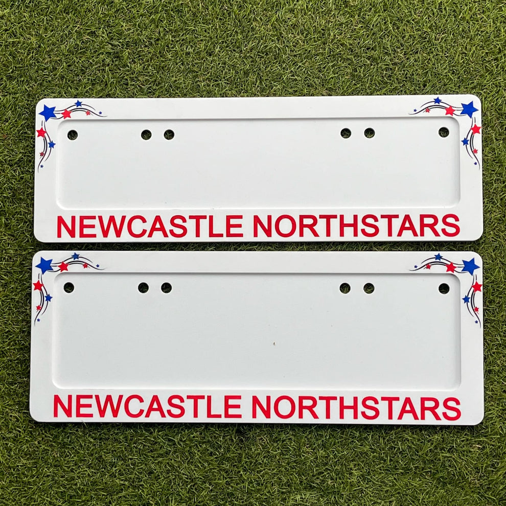Newcastle Northstars Number Plate Surrounds for Team Support – Webster ...