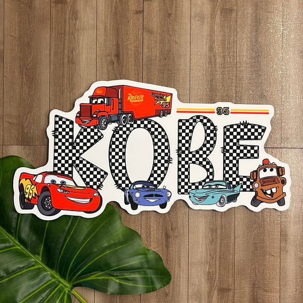 Personalised Cars Themed Acrylic Name Sign – Webster Enterprises
