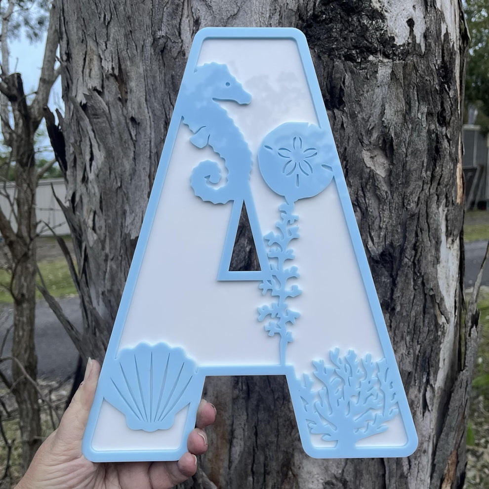 Seashell Themed Wall Letters - Coastal Charm for Beach Lovers – Webster ...