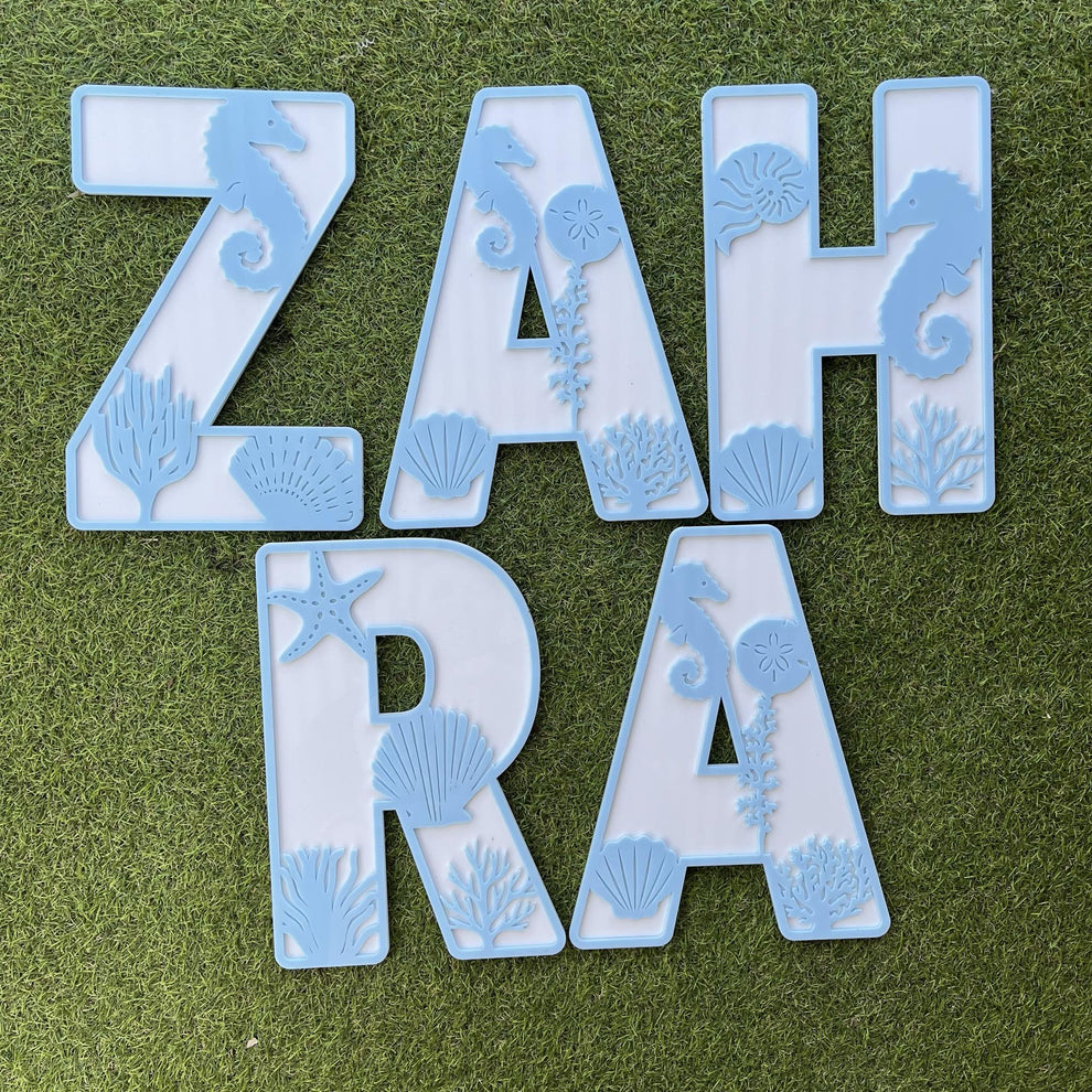 Seashell Themed Wall Letters - Coastal Charm for Beach Lovers – Webster ...