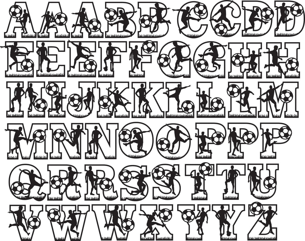 Layered Soccer Letters for Sports Fans – Webster Enterprises