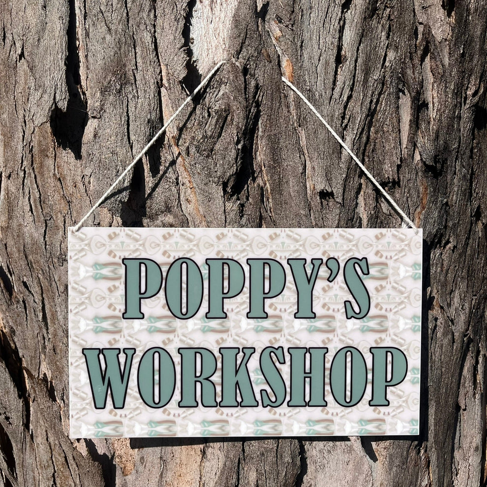 Personalised Sublimated Acrylic Workshop Sign - Father's Day Gift ...