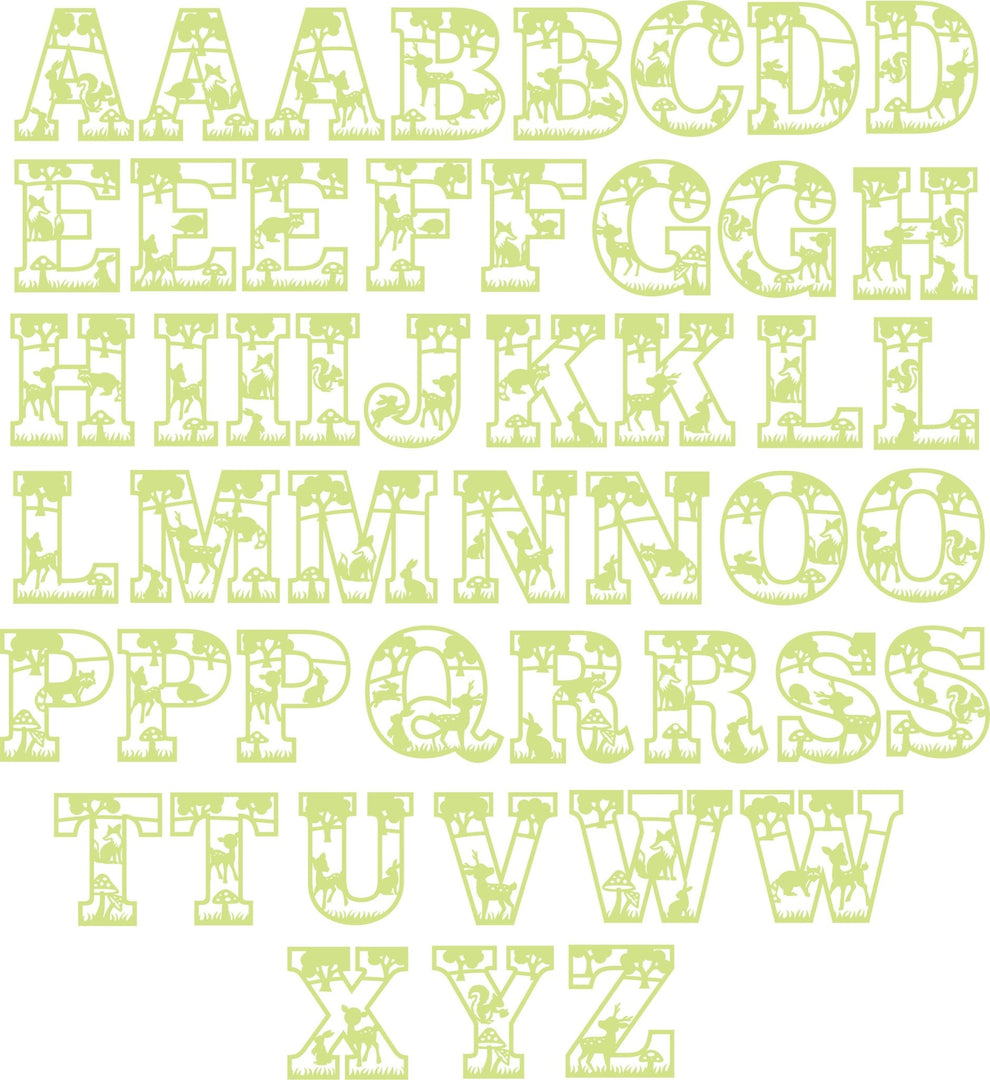 Woodland Animal-Themed Wall Letters for Enchanting Spaces – Webster ...